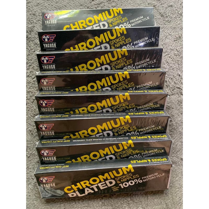 Yaguso Spokes Chromed/Gold Platted Spokes Rios | Shopee Philippines