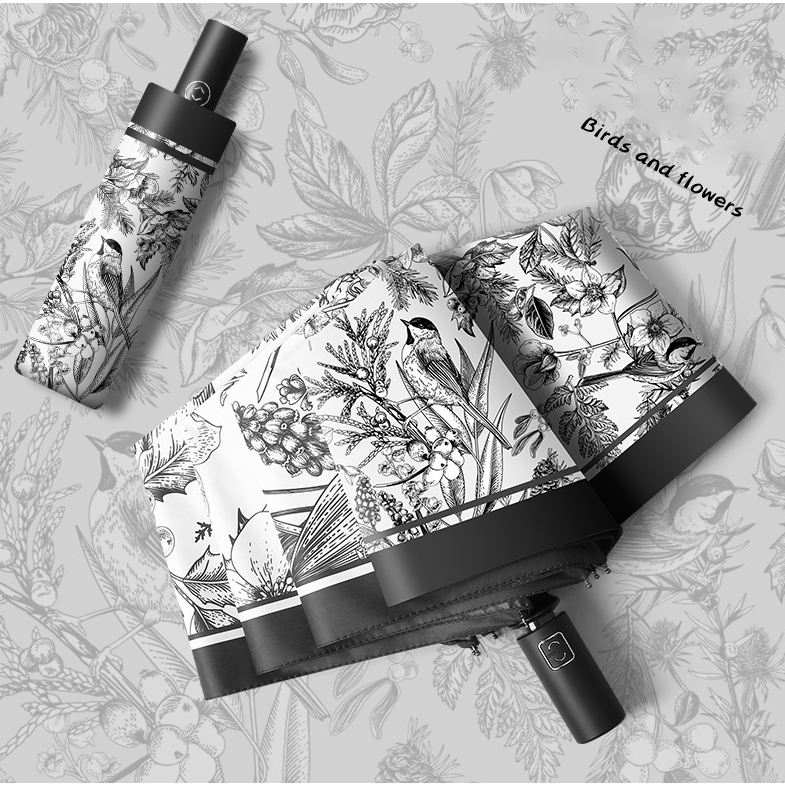 Automatic UV Sunscreen Umbrella Folded Sun / Rain Umbrella UV ...