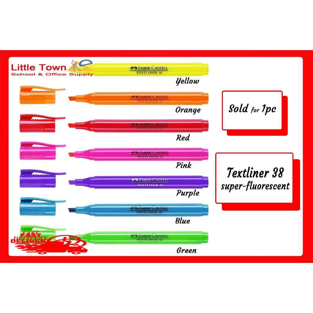 Faber-Castell Textliner 38 Super Fluorescent highlighter | Shopee ...