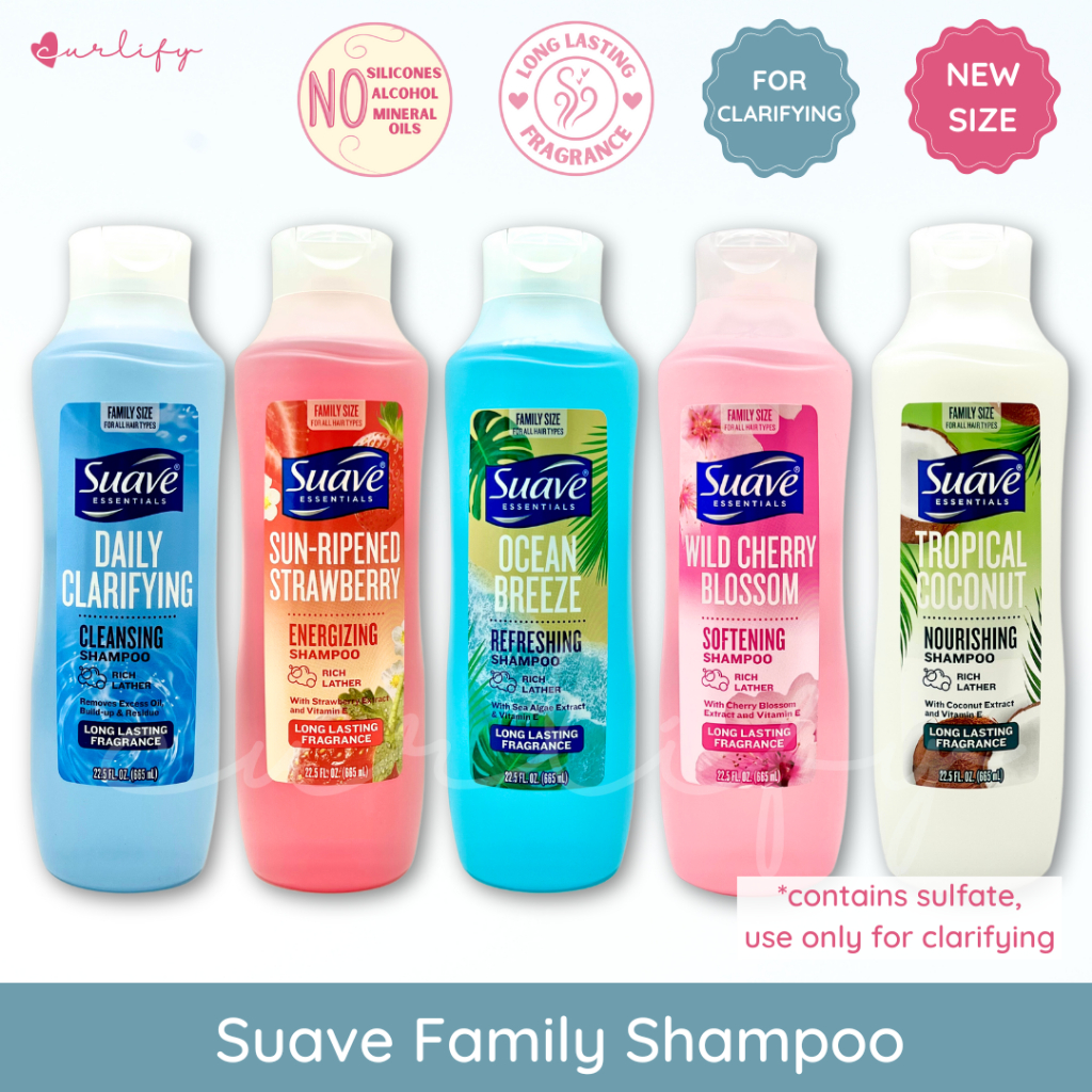 Suave Essentials Shampoo 665ml - Family Size No Silicones Alcohol or ...
