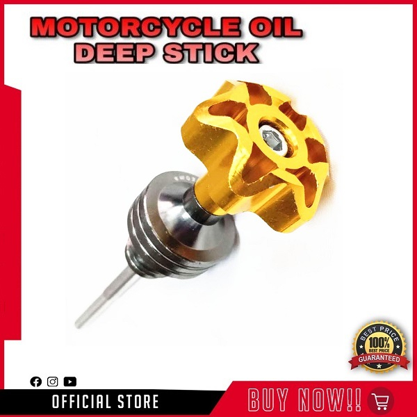 rusi rfi 175 Motorcycle Oil deep stick Alloy GOLD Engine Oil Dip Stick ...