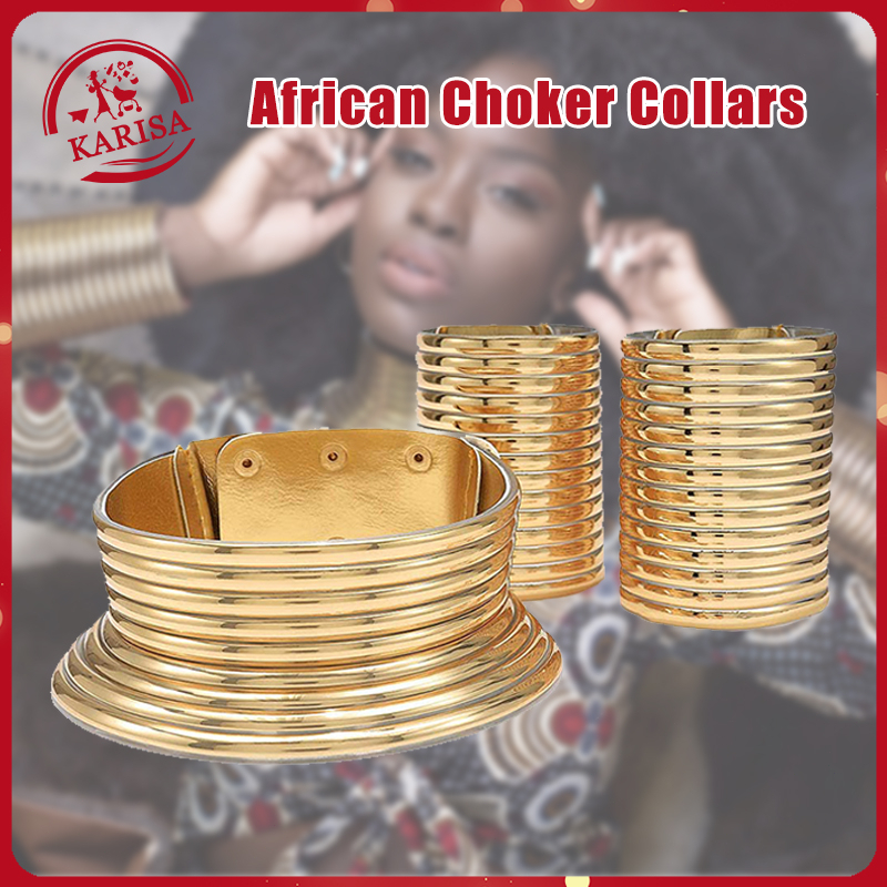 African National Collars Necklace Leather Necklace Bangle Set | Shopee ...