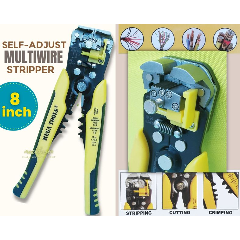 Electrical Wire Stripper Tool Self Adjusting Wire Cutter Crimping ...