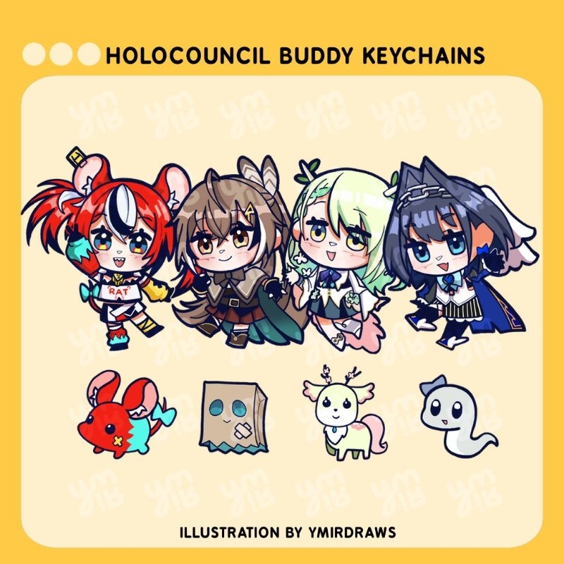 Unofficial Hololive Council Buddy Keychains | Shopee Philippines