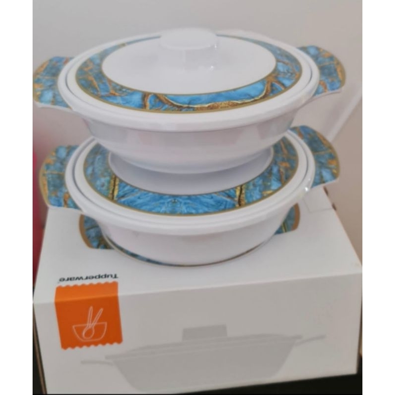 Tupperware 2pc Ocean Marble Small Casserole set with Box | Shopee ...