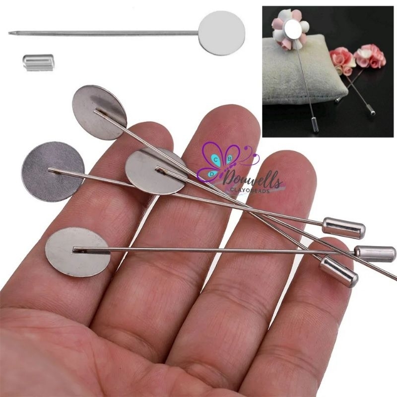 5pcs BROOCH LAPEL PIN 304 STAINLESS STEEL METAL FINDINGS | Shopee ...