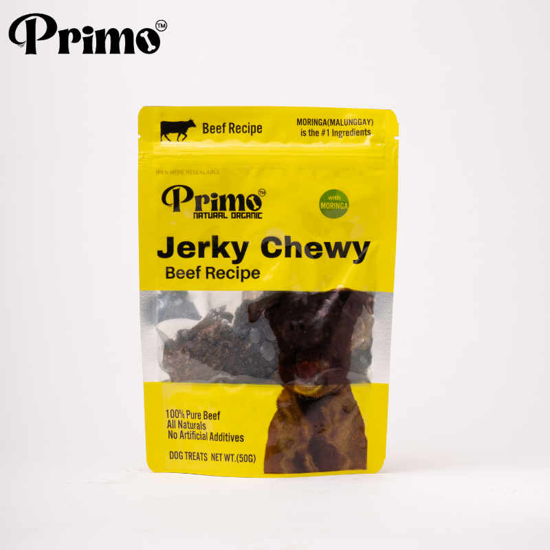 Primo Dog Jerky Treats IMMUNE BOOSTER w Moringa (Malunggay) Pure Beef ...