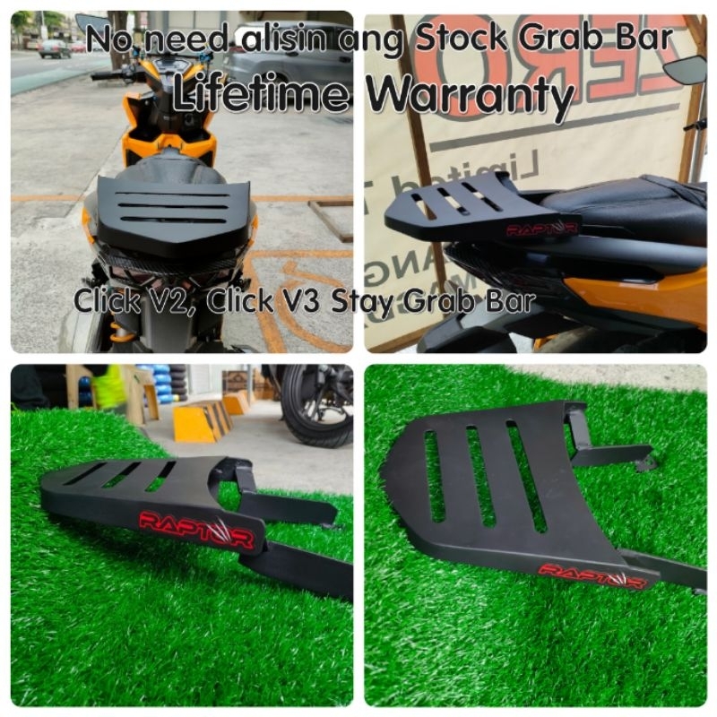 New Raptor Plated Monorack Honda Click V1/V2/V3 Stay Grab Bar - No Need ...