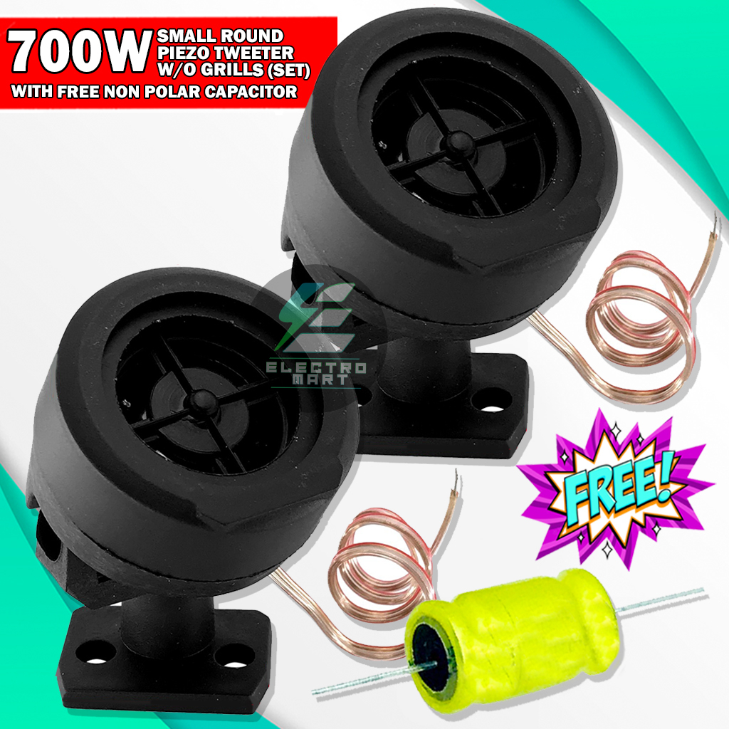 700W Small Piezo Tweeter Round Shaped With Stand (PAIR) With FREE Non ...