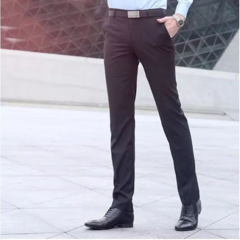 WELL OFF SLACKS FOR MEN (BLACK & NAVY BLUE) | Shopee Philippines