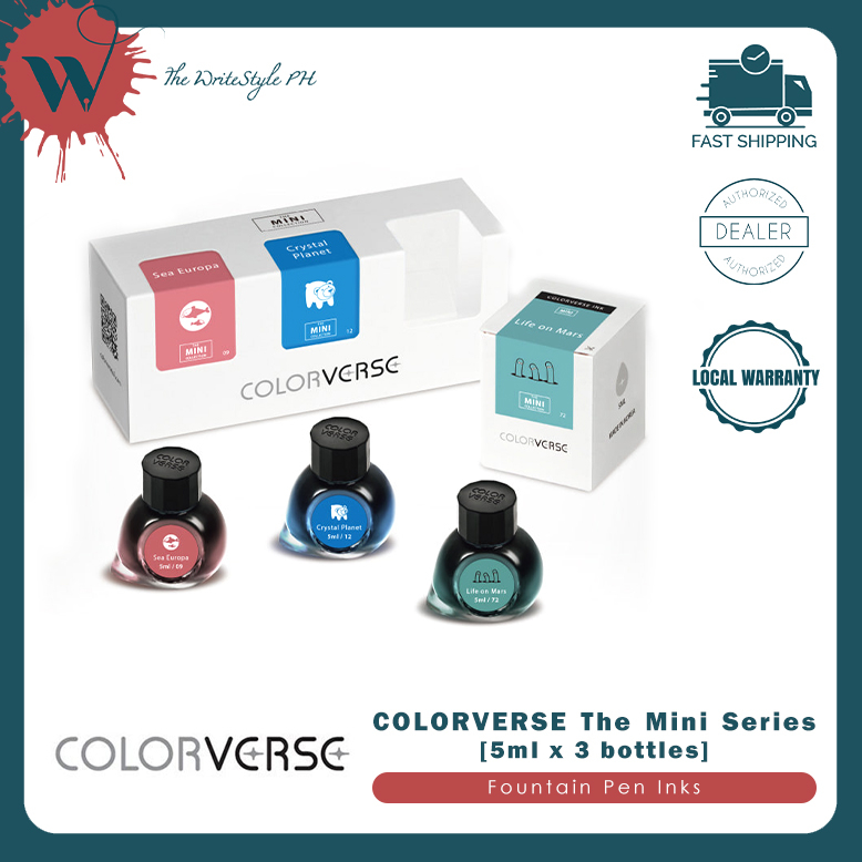 Colorverse Fountain Pen Inks [5ml x 3 bottles] The Mini Collection ...