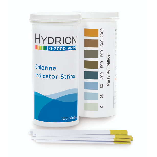 Hydrion Chlorine Test Strips 0-2000 ppm, 100 Strips | Shopee Philippines