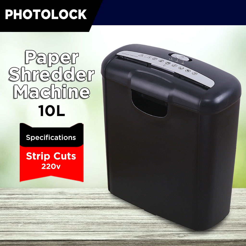 220VOLTS Paper Shredder Machine Black 10L (Strip Cut) | Shopee Philippines