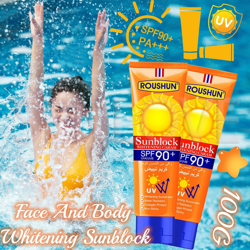 ROUSHUN Sunblock Uv Protection Waterproof Non-Sticky Moisturizing ...