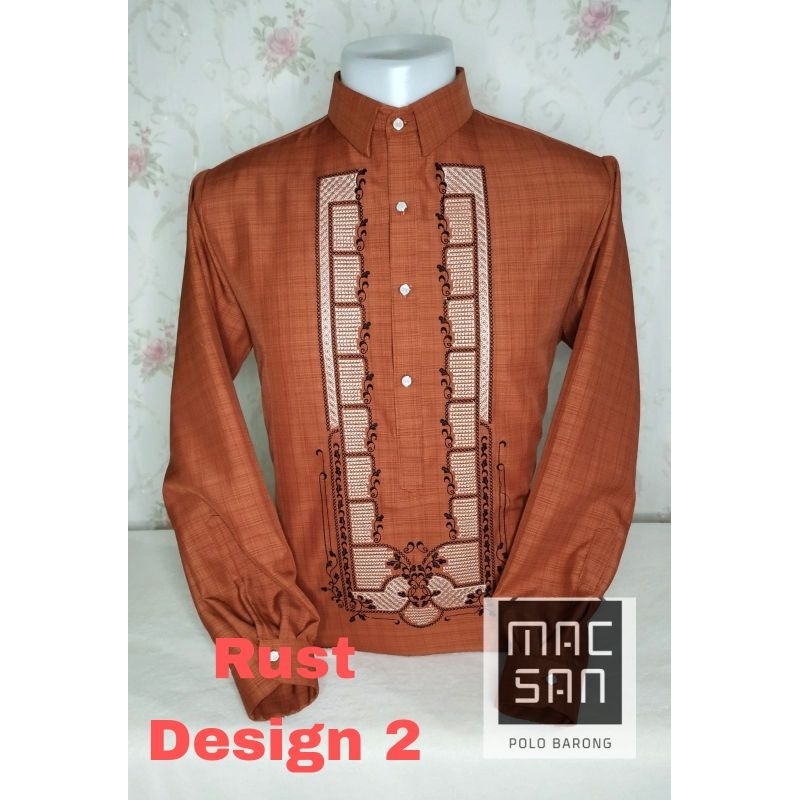 JULIA POLO BARONG LONG SLEEVES | Shopee Philippines