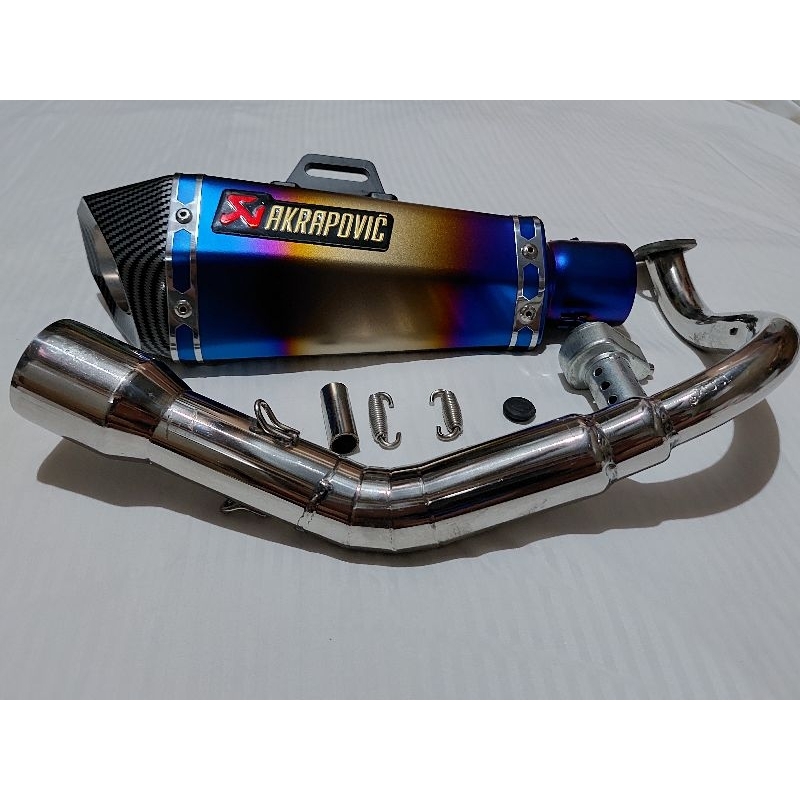 HONDA CLICK 125i / 150i AKRAPOVIC PIPE WITH SILENCER ( FULL SYSTEM EXHAUST) | Shopee Philippines