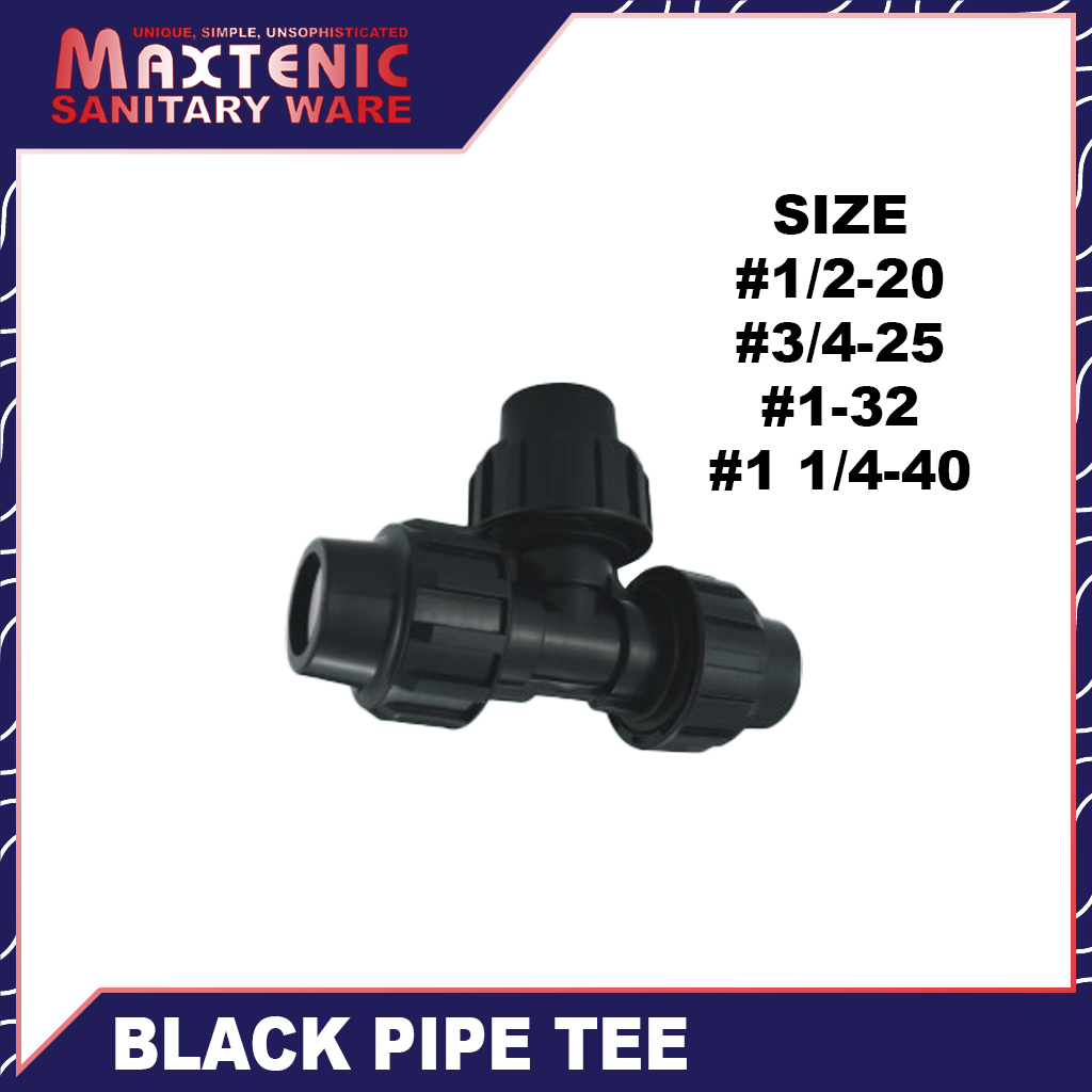 PVC BLACK PIPE TEE (per piece ) #1/2-20 #3/4-25 #1-32 #1 1/4-40 ...