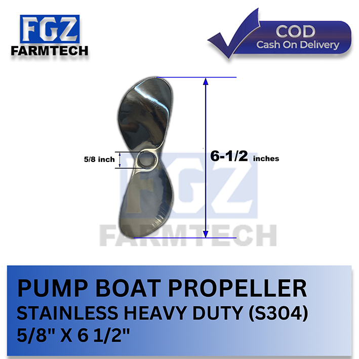 [5/8x6.5] BOAT PROPELLER 5/8 x 6 1/2 TP 1-1/4 STD ELESI STAINLESS S304 ...