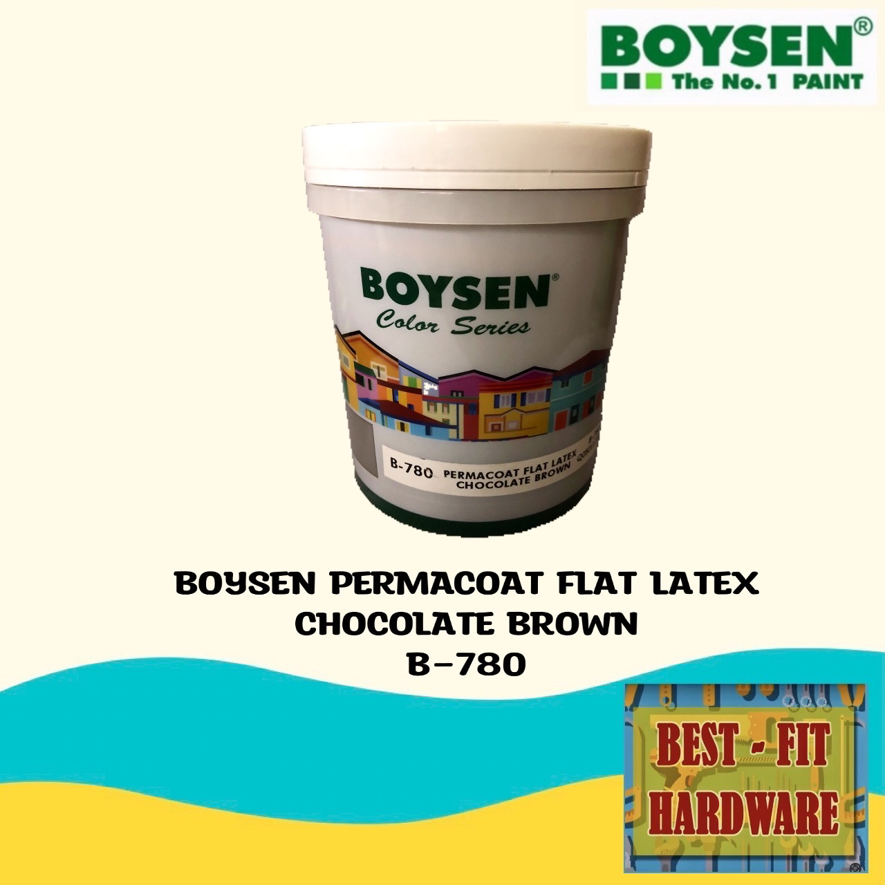 BOYSEN PERMACOAT FLAT LATEX CHOCOLATE BROWN B-780 1 LITER | Shopee ...