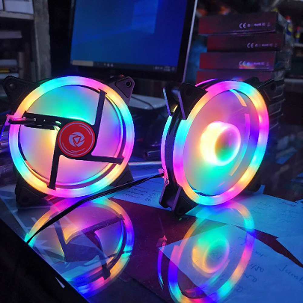 INPLAY DF12 M10/M05/12RL/12BL Rainbow RGB Fan LED Fan Gaming 5.0 CASE ...