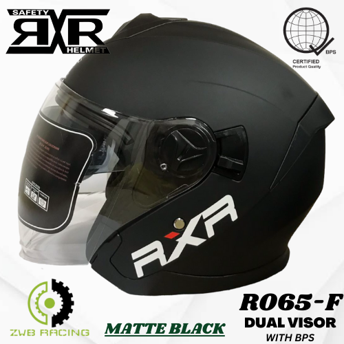 ZWB RXR R065-F Dual Visor Half face Helmet (freesize up to large) | Shopee Philippines