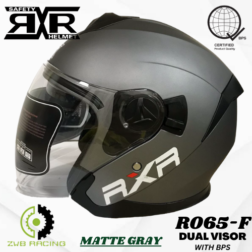 ZWB RXR R065-F Dual Visor Half face Helmet (freesize up to large) | Shopee Philippines