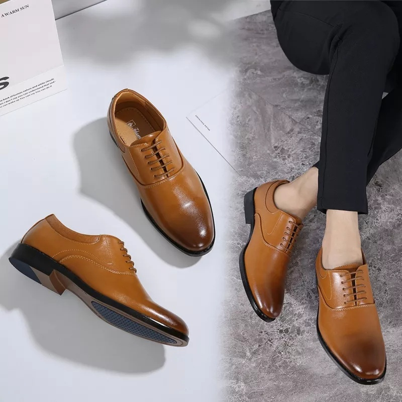 Leather shoes business men's official wedding Office Casual Shoes F5709 ...