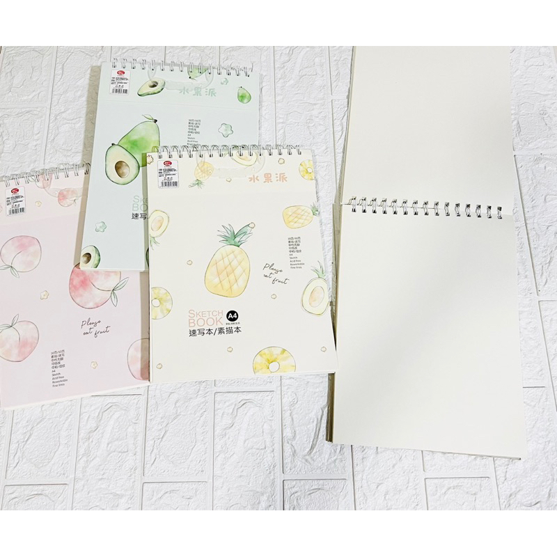 Spring A4 SketchBook Big Sketch Pad with Blank Paper for Drawing/Sketch ...