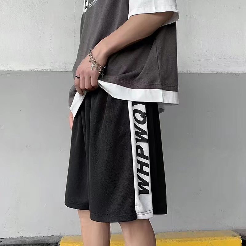 aesthetic shorts for men cotton summer loose drawstring shorts man ...