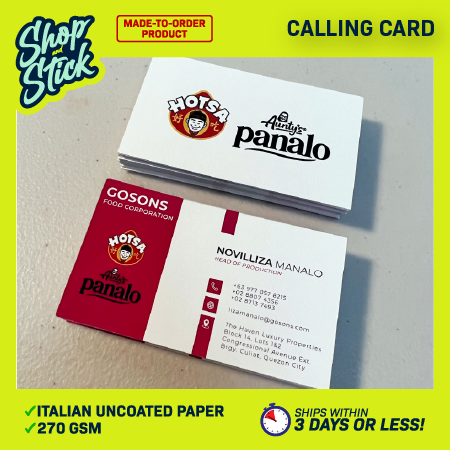 100 pcs. High-Quality Calling Cards Single and Back to Back Available ...