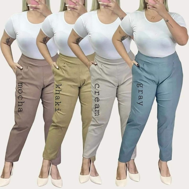 TROUSER PANTS /PLUS SIZE LARGE -2XL | Shopee Philippines