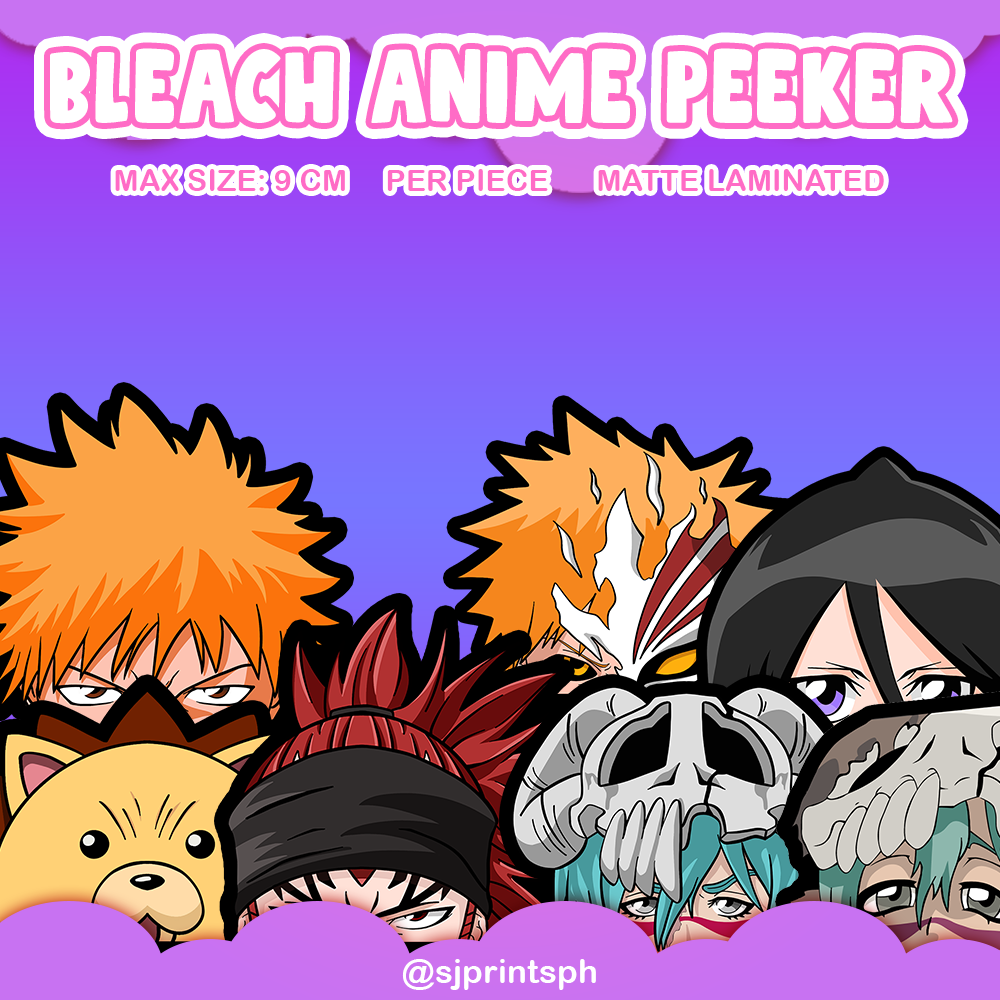 Bleach Anime Peeking Stickers| Waterproof laminated vinyl sticker ...
