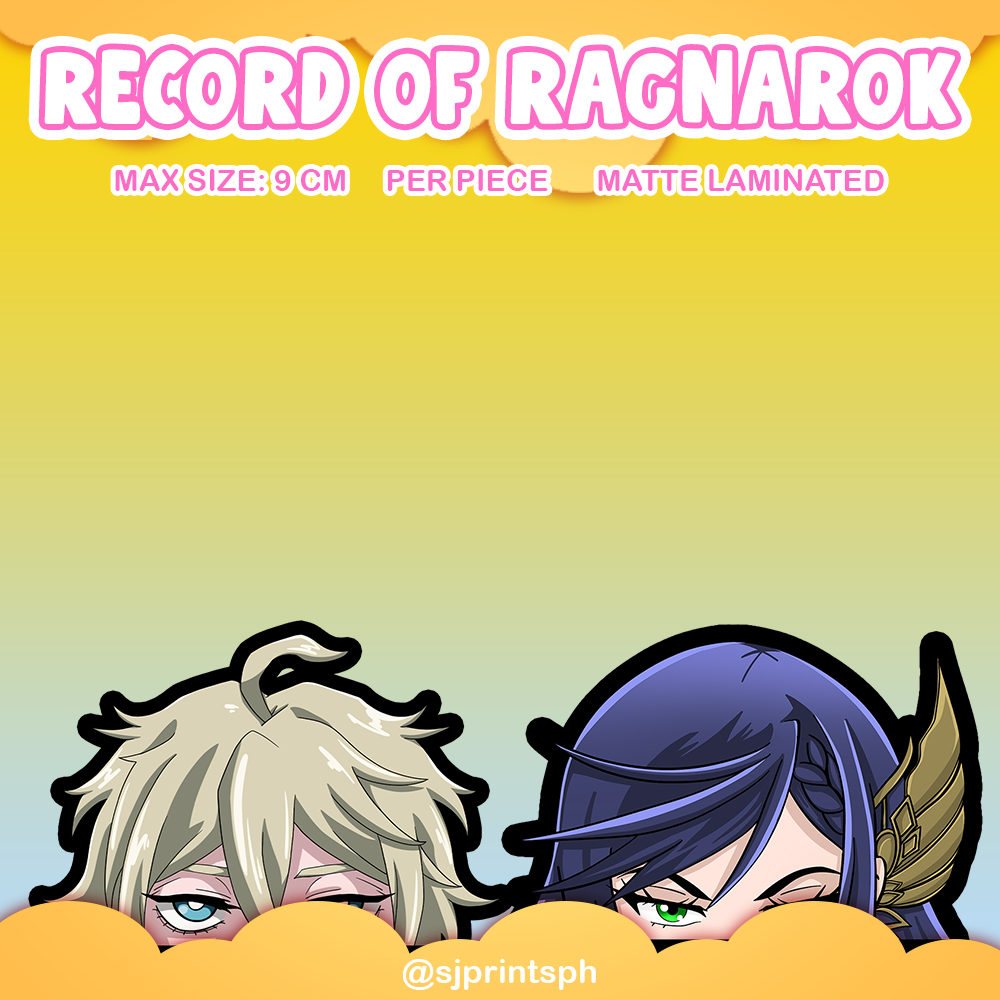 Record of Ragnarok peeking stickers | Waterproof laminated vinyl ...
