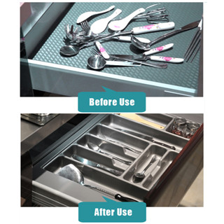 JOTO Spoon and Fork Drawer Organizer Cutlery Organizer Best Fits for ...