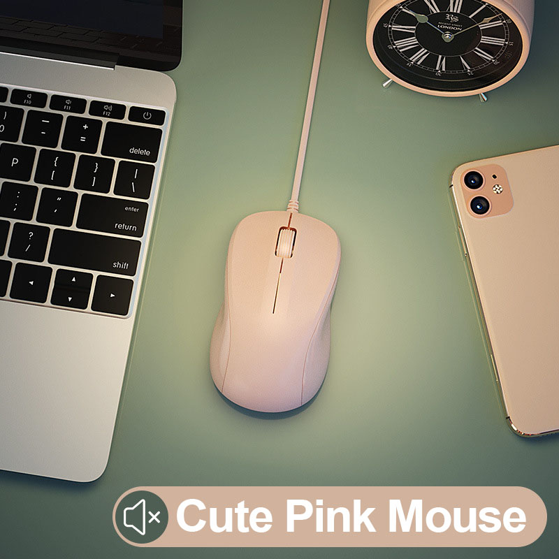 Gaming Mouse Wired USB Mute Cute Office Ergonomic Mice 1200 DPI ...