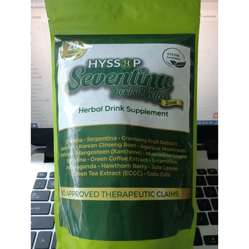 1 POUCH HYSSOP SEVENTINA HERBAL COFFEE | Shopee Philippines