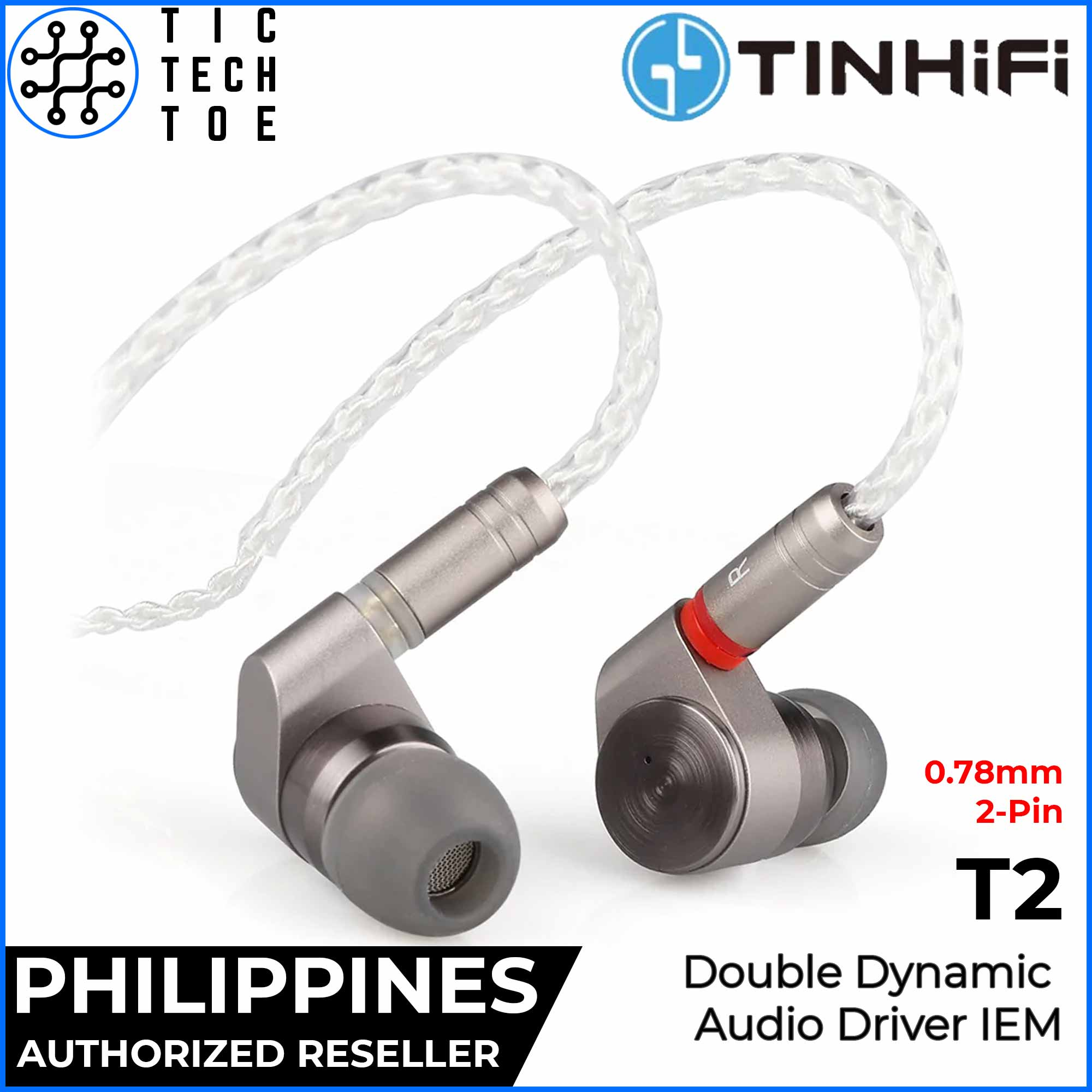 TIN HIFI / TIN AUDIO T2 Double Dynamic Driver Earphones | Shopee ...