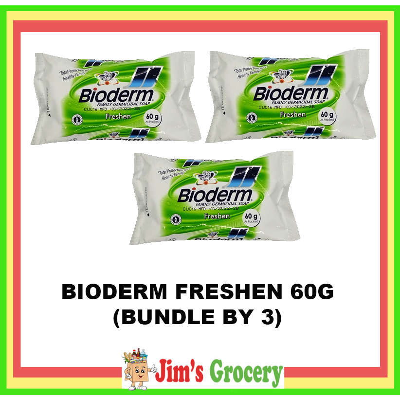 JIMS BIODERM GERMICIDAL SOAP FRESHEN (GREEN) 60G (BY 3) | Shopee ...