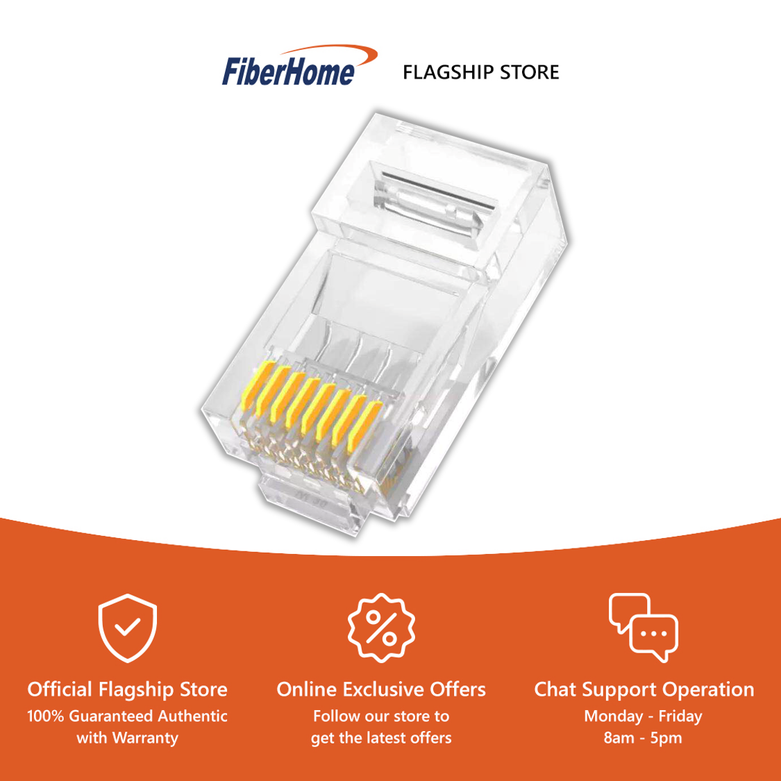 Fiber Home Rj45 Cat.6 Unshielded Plug 8p8c | Shopee Philippines