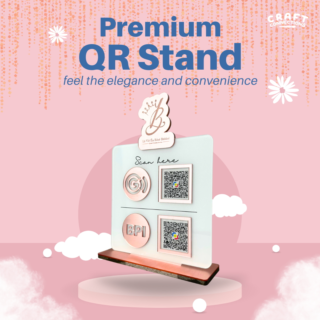 QR Code Stands- High Quality Acrylic QR Standees for Gcash, BDO, BPI ...