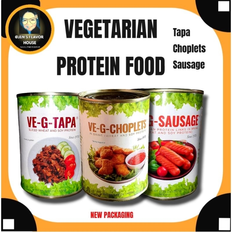 Ve-G Foods Wheat & Soy Protein Choplets Sausage Tapa | Shopee Philippines