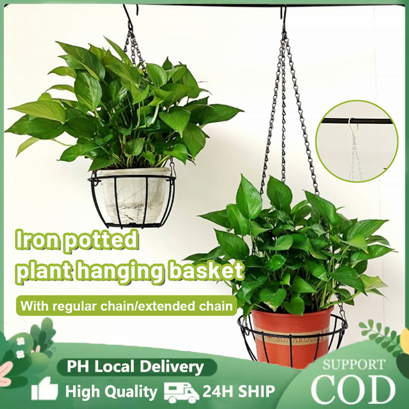 BIPC Plant Hanging Pot Flower Stand Metal Chain Hanging Flower Pot ...