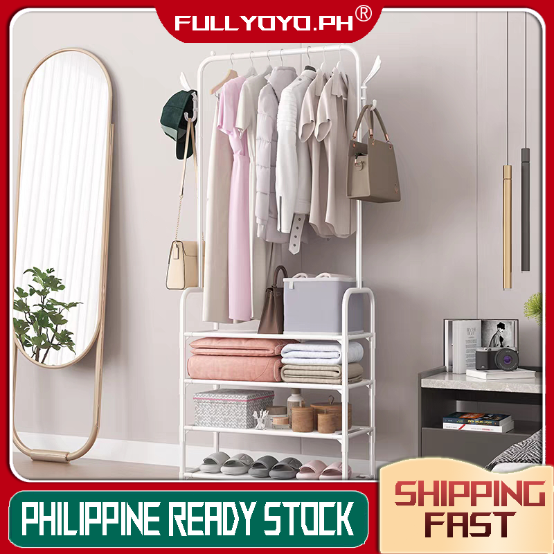 Coat Rack Bedroom Multi-function Hanging Clothes Rack Simple Drying ...