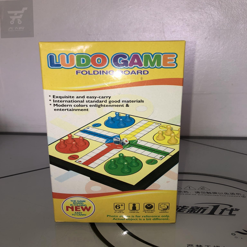 Ludo Family Play Folding Mini Flight Chess Kids Toys Board Game ...