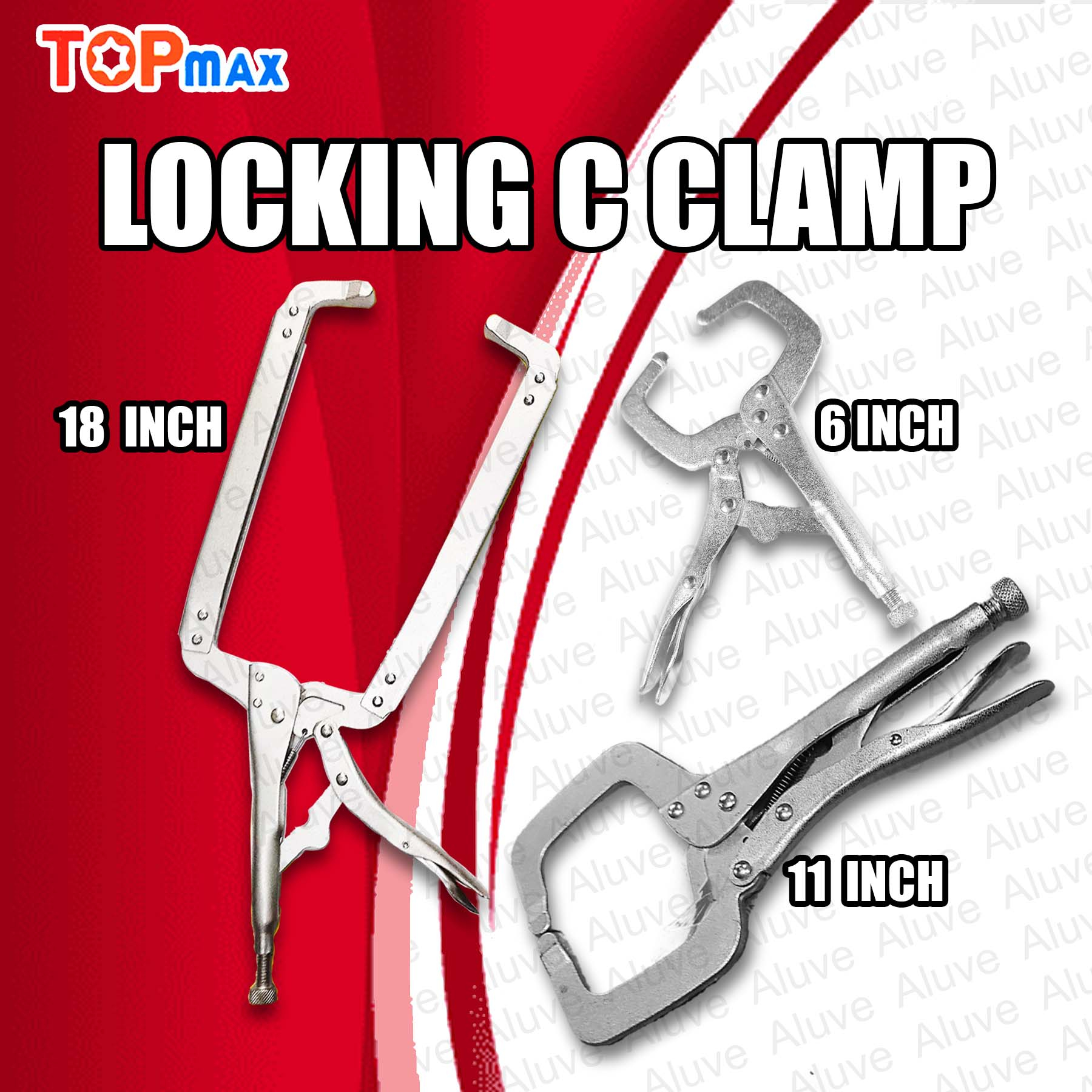 Topmax Locking C Clamp Vise Grip | Available Sizes are : 6 inch , 11 ...