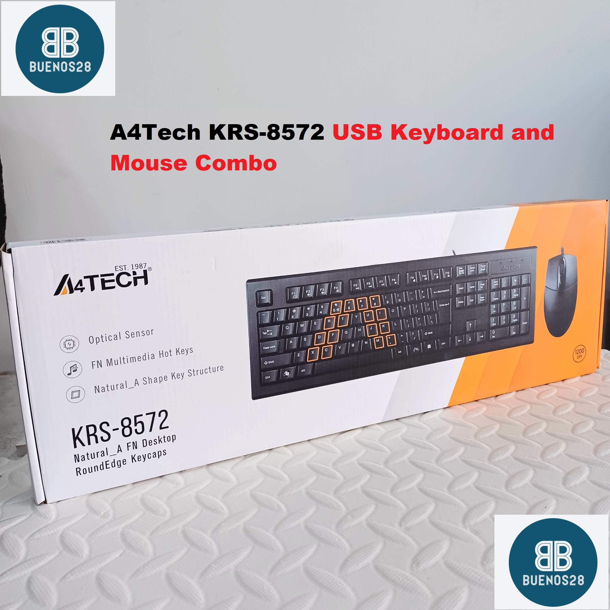 A4Tech KRS-8572 USB Keyboard and Mouse Combo Brandnew and Original ...