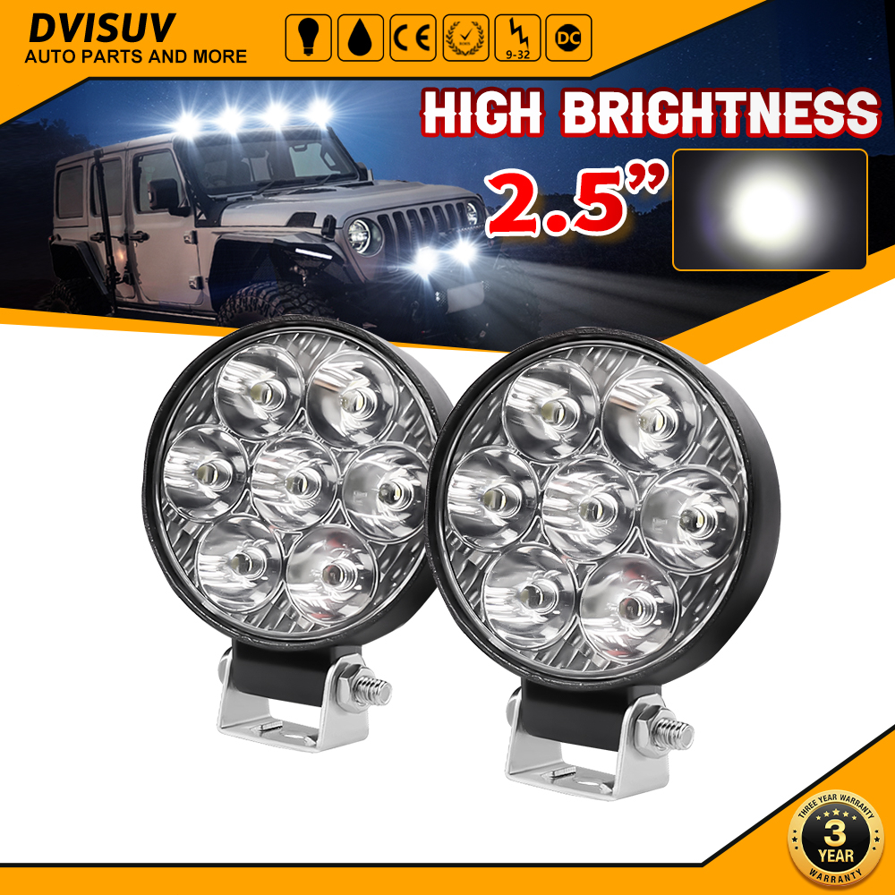 2 inch Car LED Spotlight 48W Offroad Work Light 12V Auto Light Fog Lamp ...