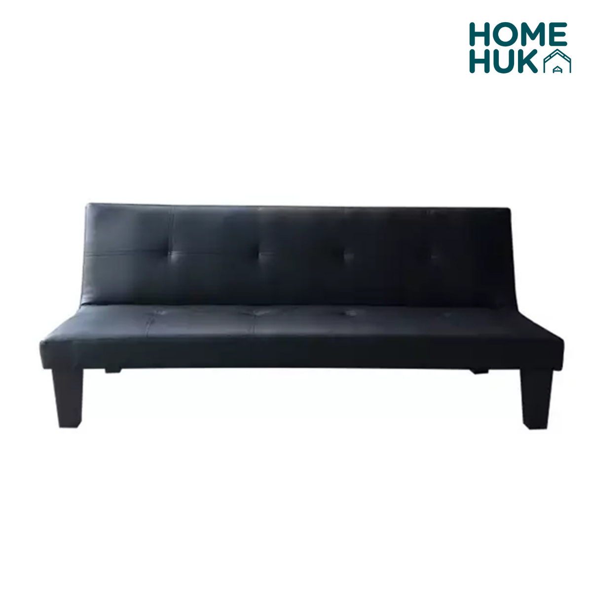 HomeHuk Sofa Bed Leather PVC Legs - Solid Wood Frame | Shopee Philippines