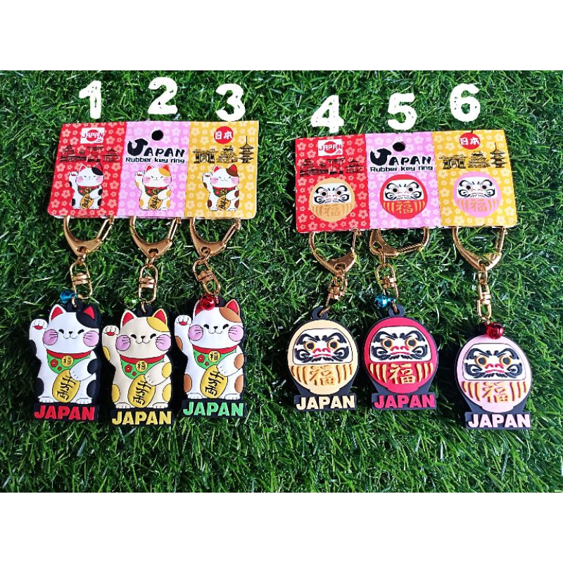 daruma and maneki neko japan souvenir keychain | Shopee Philippines
