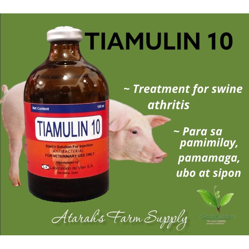 TIAMULIN 10% for Pigs 100ml (Athritis - Pamamaga, Pamimilay, Ubo at ...